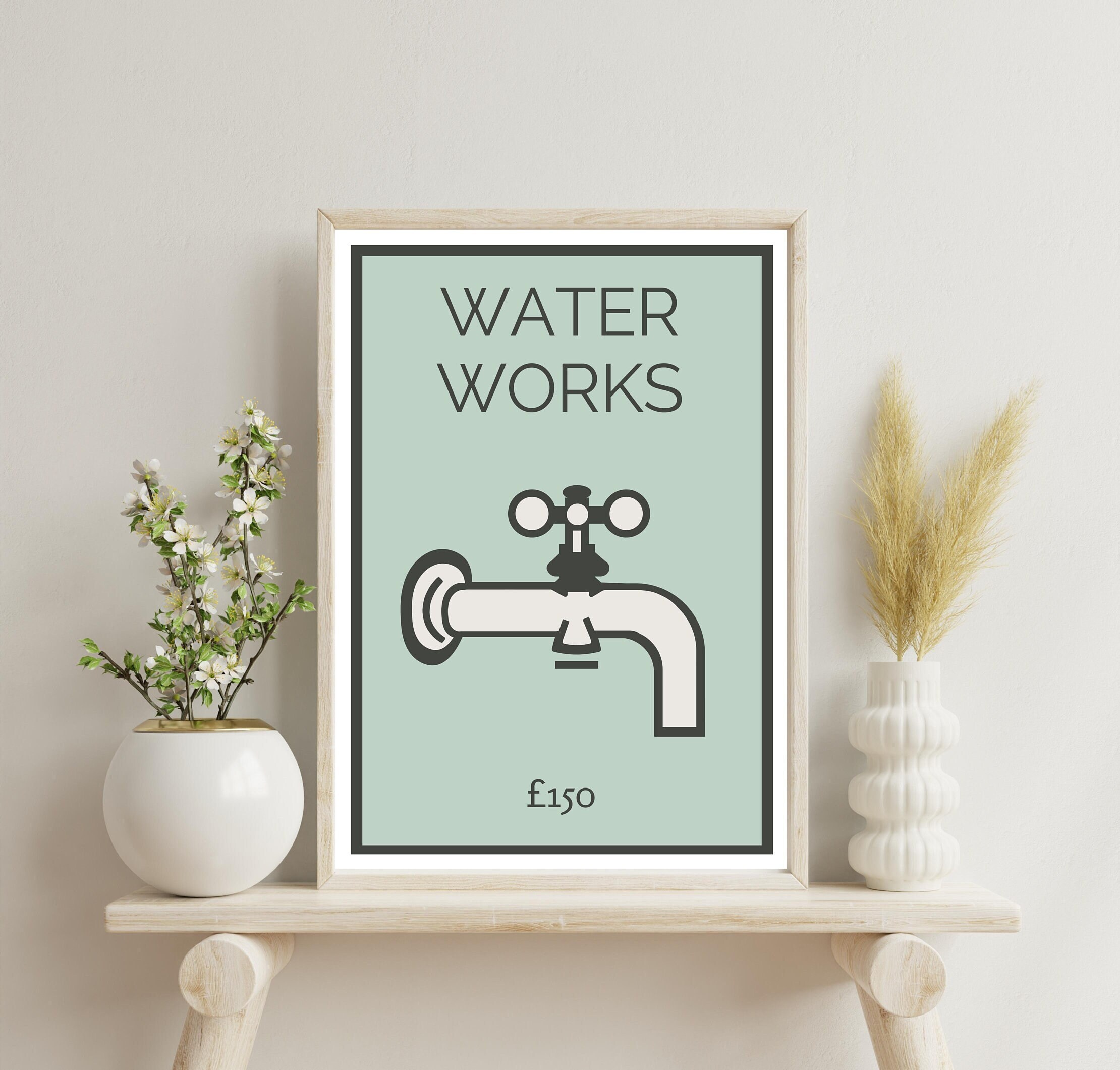 Water Works Monopoly Print New Home Gift House Monopoly - Etsy UK