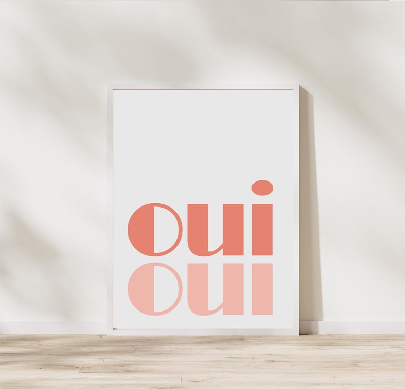 Bathroom Prints Oui Oui French Powder Room Poster Salle | Etsy