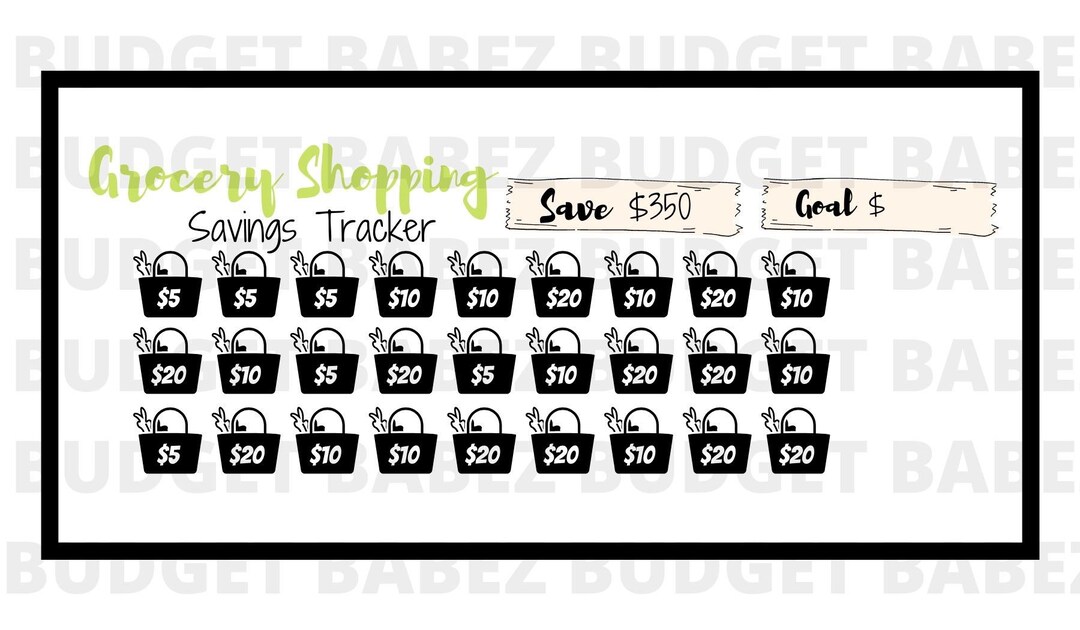 Grocery Shopping Savings Challenge - Etsy