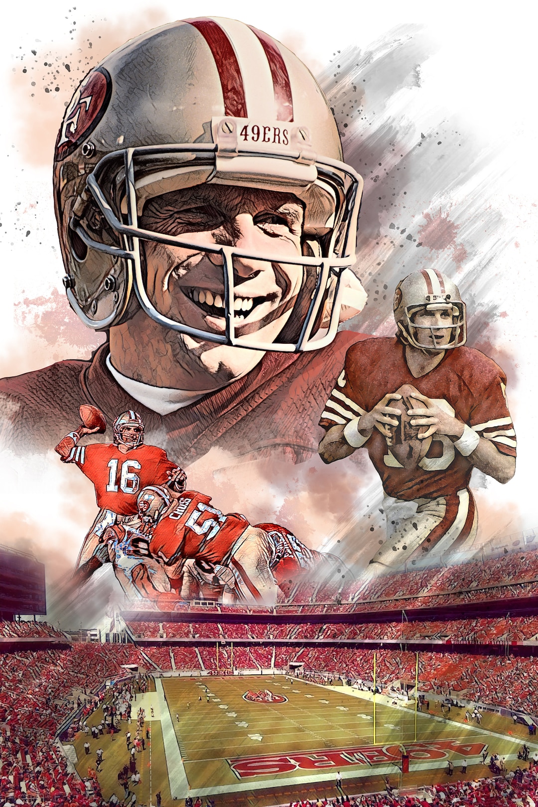 Joe Montana of the Sn Francisco 49ers - Etsy