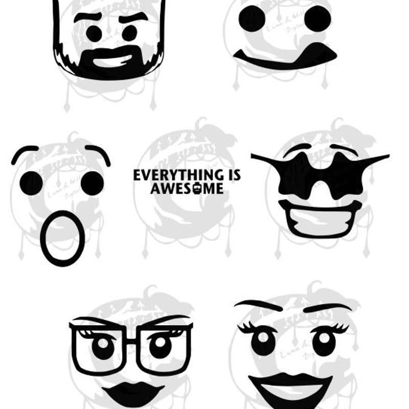 Legos Face Svg - Etsy
