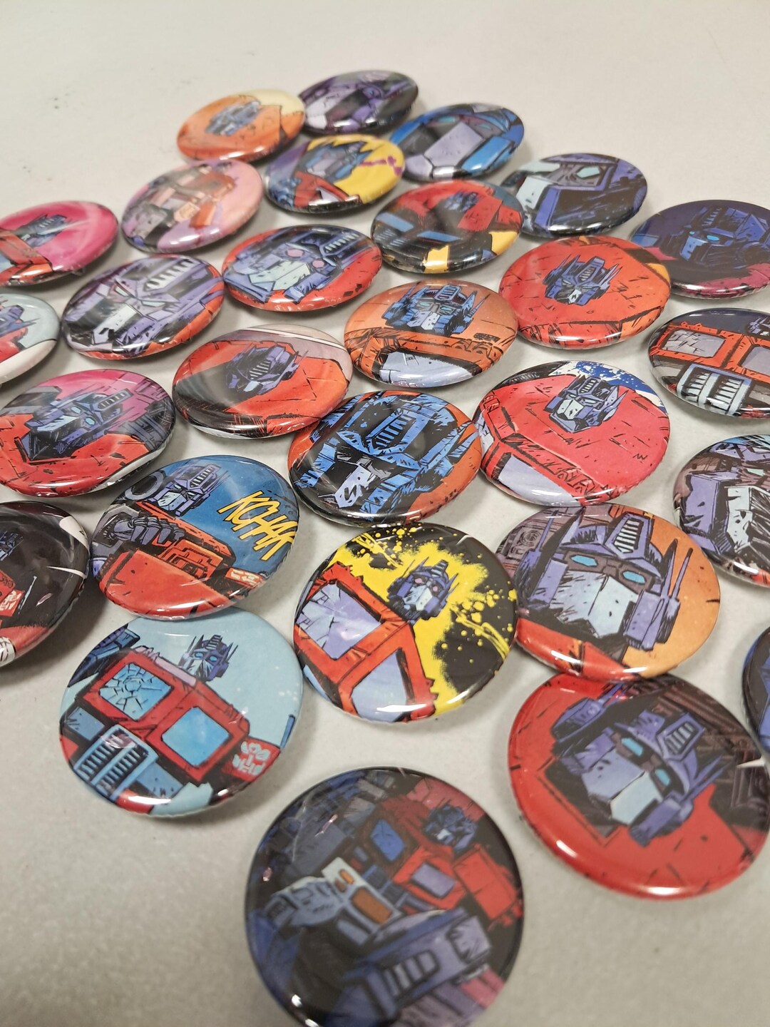 3 Transformers Comic 1.5 Inch Pin Back Buttons Optimus Prime Autobots ...