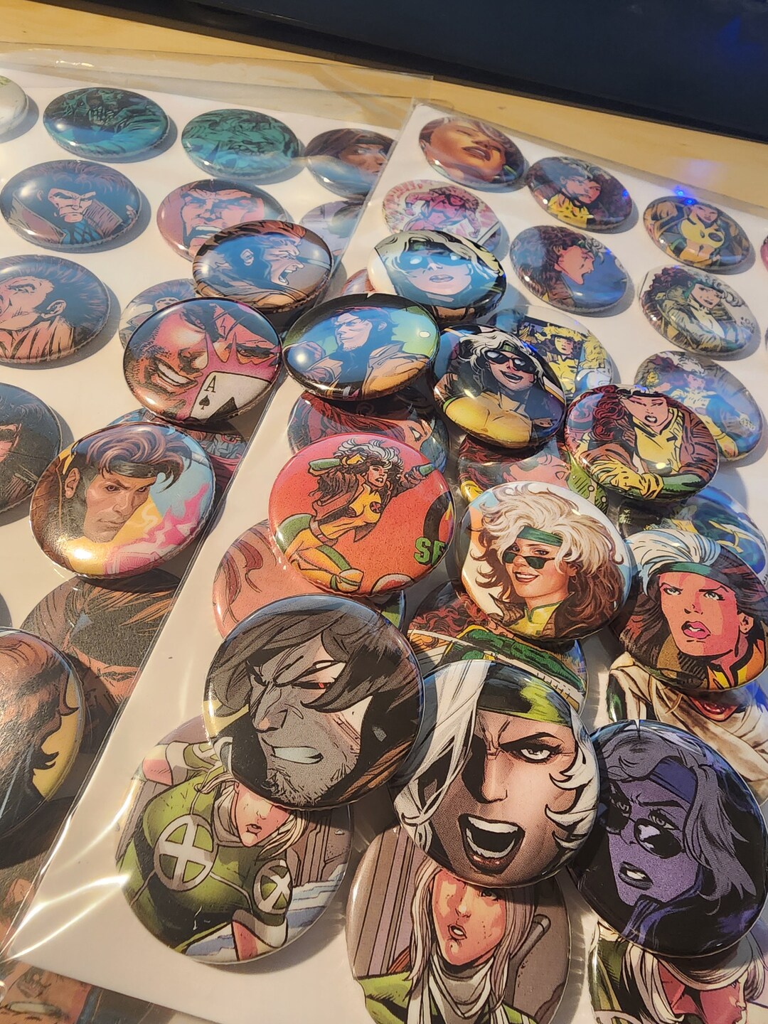 3 Rogue and Gambit Xmen Buttons 1.5in Authentic Comic Button: Remy ...