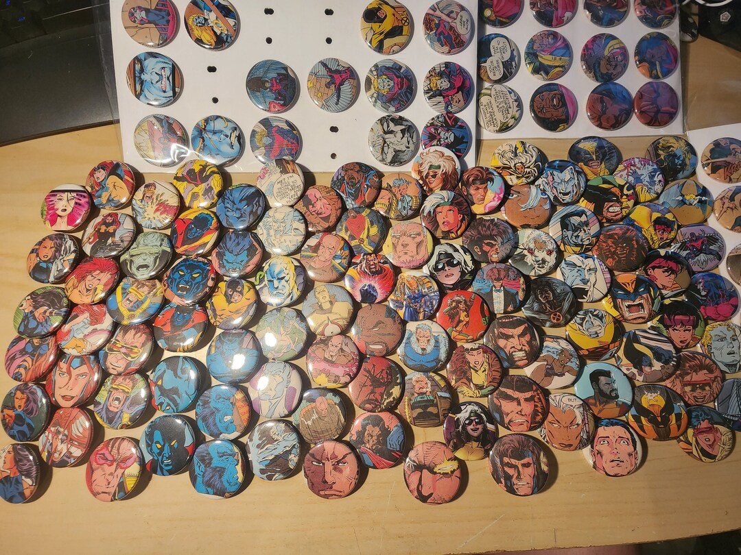 3 Xmen Buttons 1.5in Comic Button: Storm Cyclops Jean Grey Wolverine ...