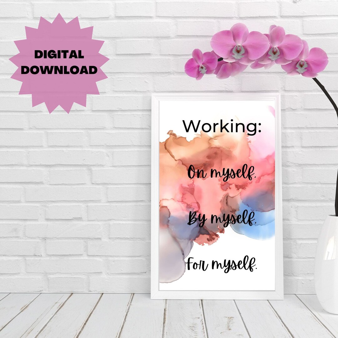 Motivational Self Care Positive Affirmation Quote Printable Wall Art ...