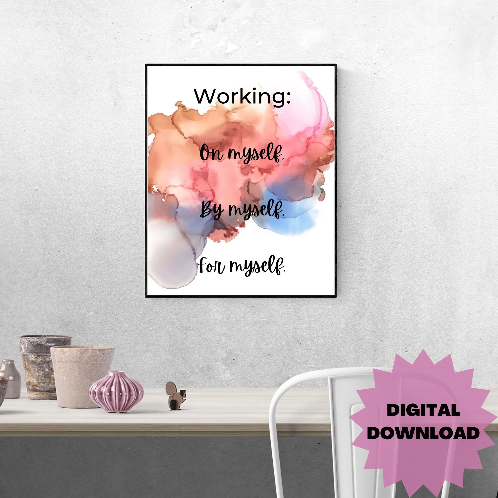 Motivational Self Care Positive Affirmation Quote Printable Wall Art ...