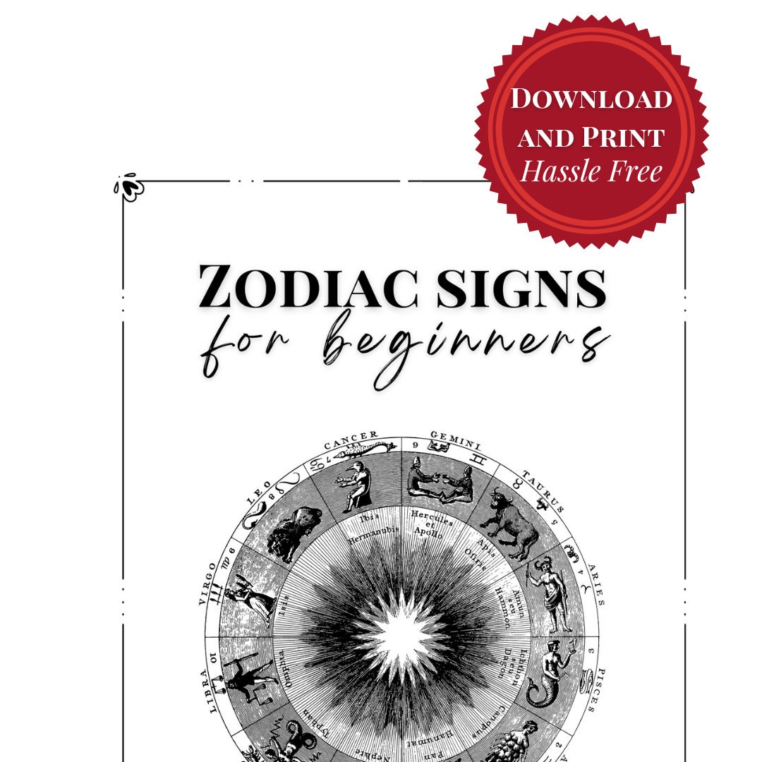 COMPLETE 12 Zodiac Sign Guide for Beginners | Easy to Print | Digital ...