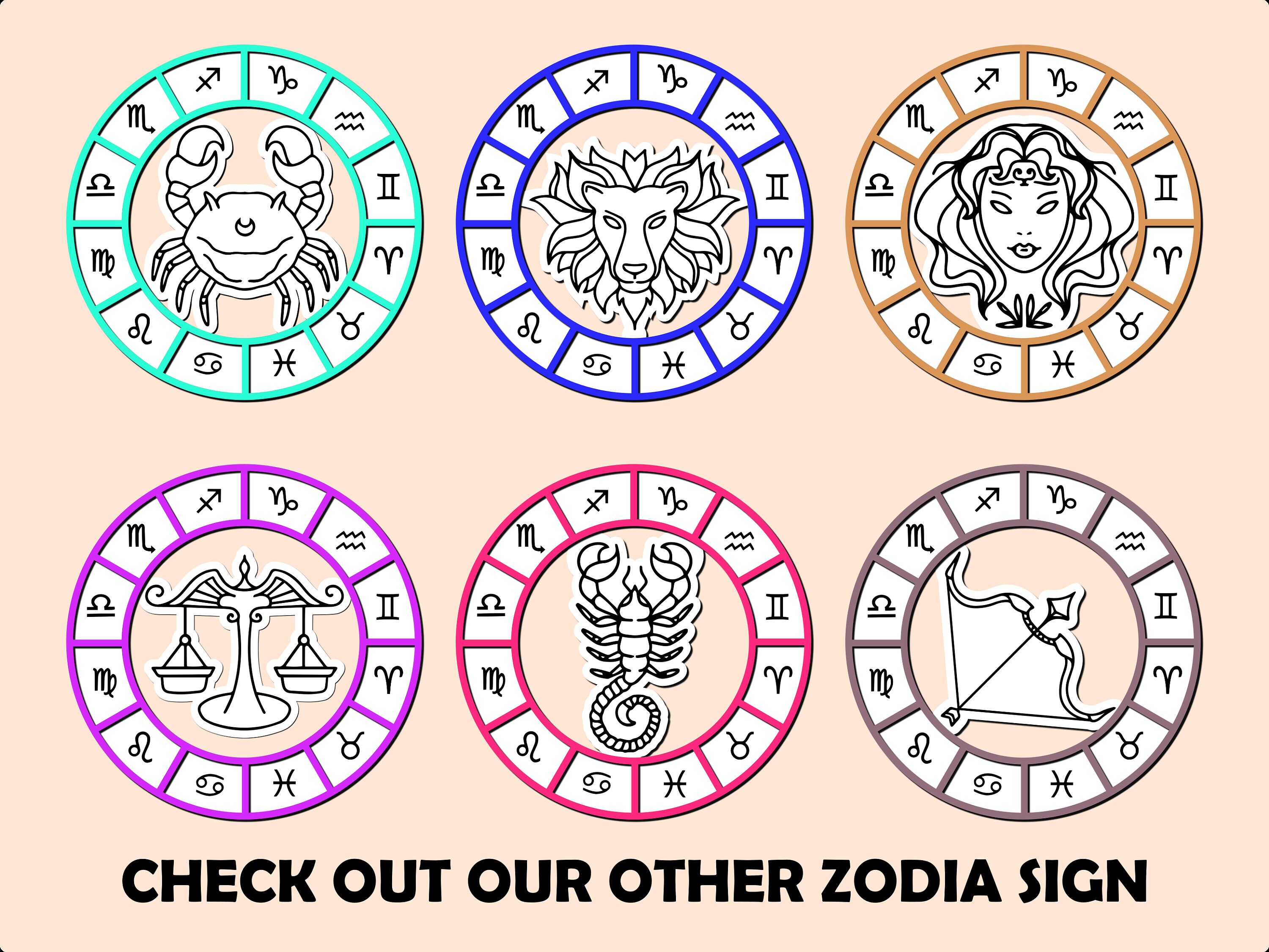 Leo Zodiac Sign Cut File for Glowforge and Laser Zodiac Sign - Etsy