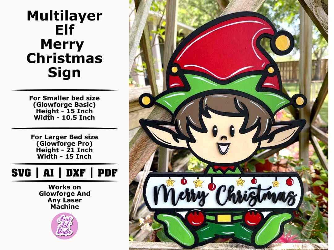 Elf Merry Christmas Door Sign, Christmas Svg, Elf Svg, Holiday Welcome ...