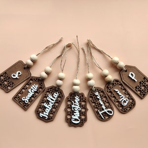 Rattan Stocking Name Tags SVG Laser Cut File, 7 Different Shapes and 3 ...