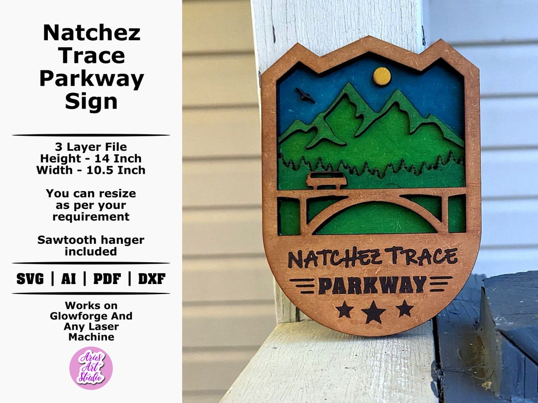 National Park Sign, Natchez Trace Parkway Multilayer Sign, Adventure ...