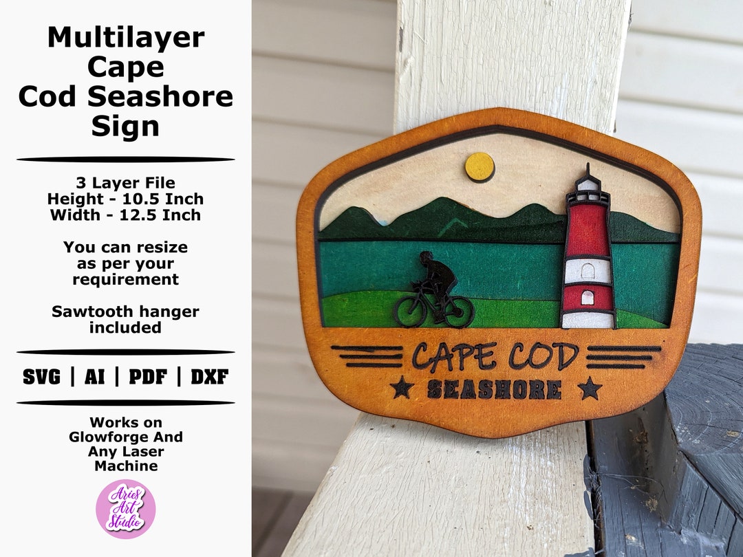 Cape Cod Seashore Sign,national Park Multilayer Sign, Adventure Forest ...