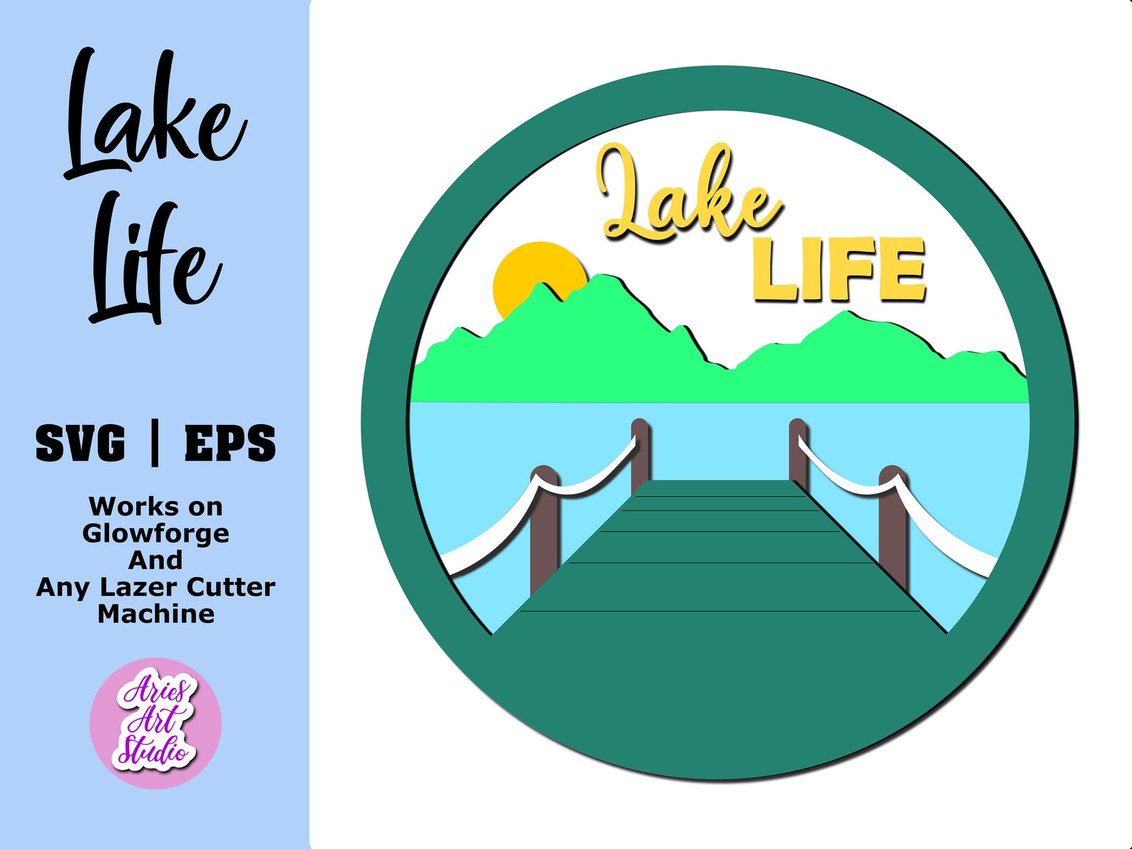 Lake Life SVG Glowforge Files Lake Sign SVG Laser Files - Etsy