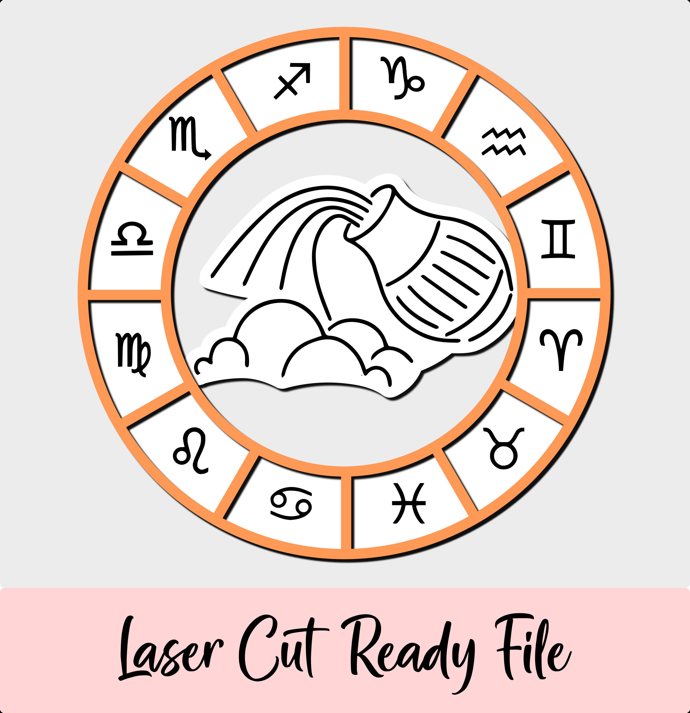 Aquarious Zodiac Sign Cut File for Glowforge and Laser Zodiac - Etsy ...