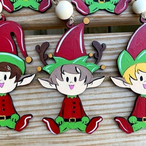 Christmas Elf Ornaments Laser Cut File, 7 Different Designs Each With ...
