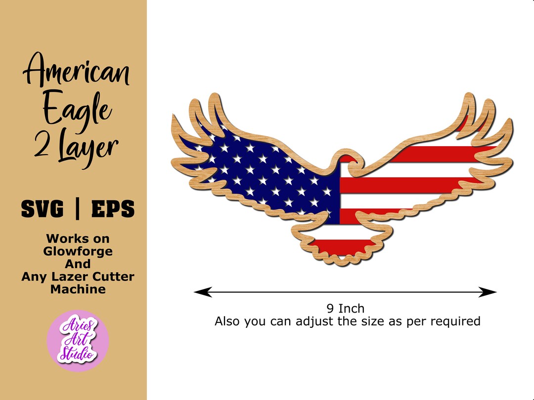 American Eagle Svg Laser Cut File for Glowforge and CNC, American Eagle ...