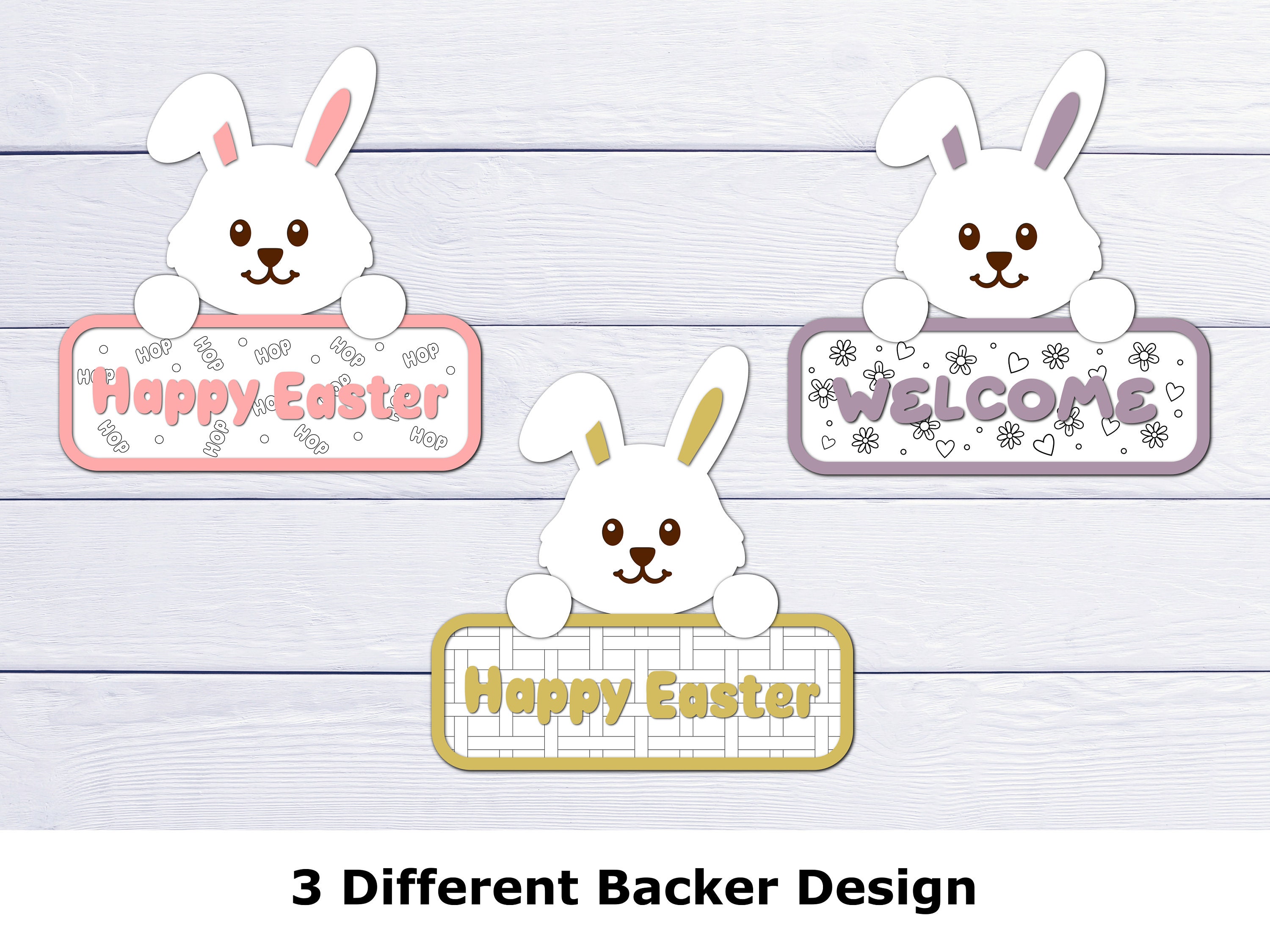 Easter Welcome Sign Svg Laser Cut File Easter Door Hanger - Etsy
