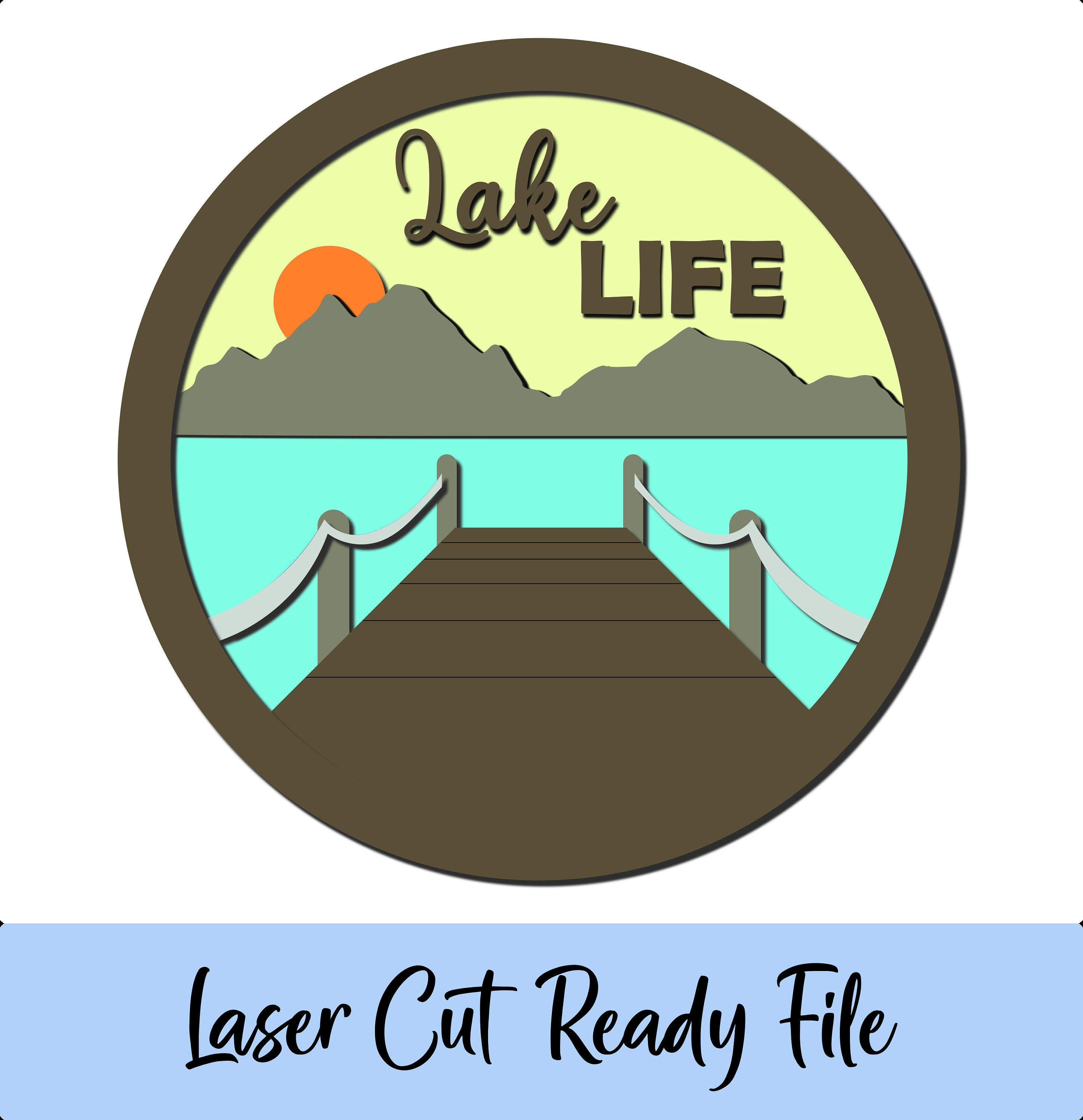 Lake Life SVG Glowforge Files Lake Sign SVG Laser Files - Etsy