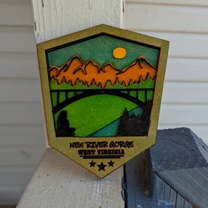 New River Gorge Sign,national Park Sign, Adventure Forest Trek Camping ...