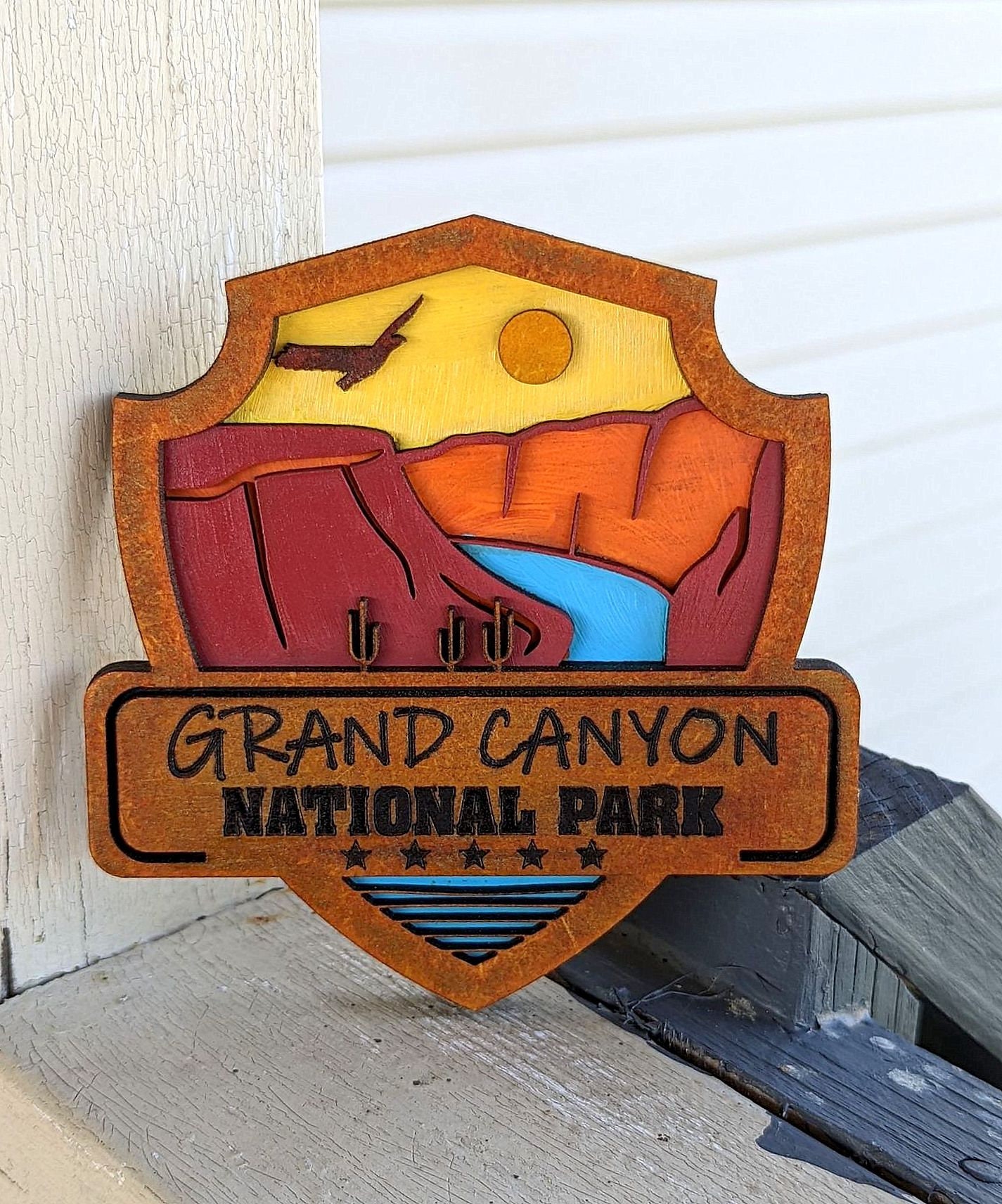 National Park Sign Grand Canyon Multilayer Sign Adventure - Etsy
