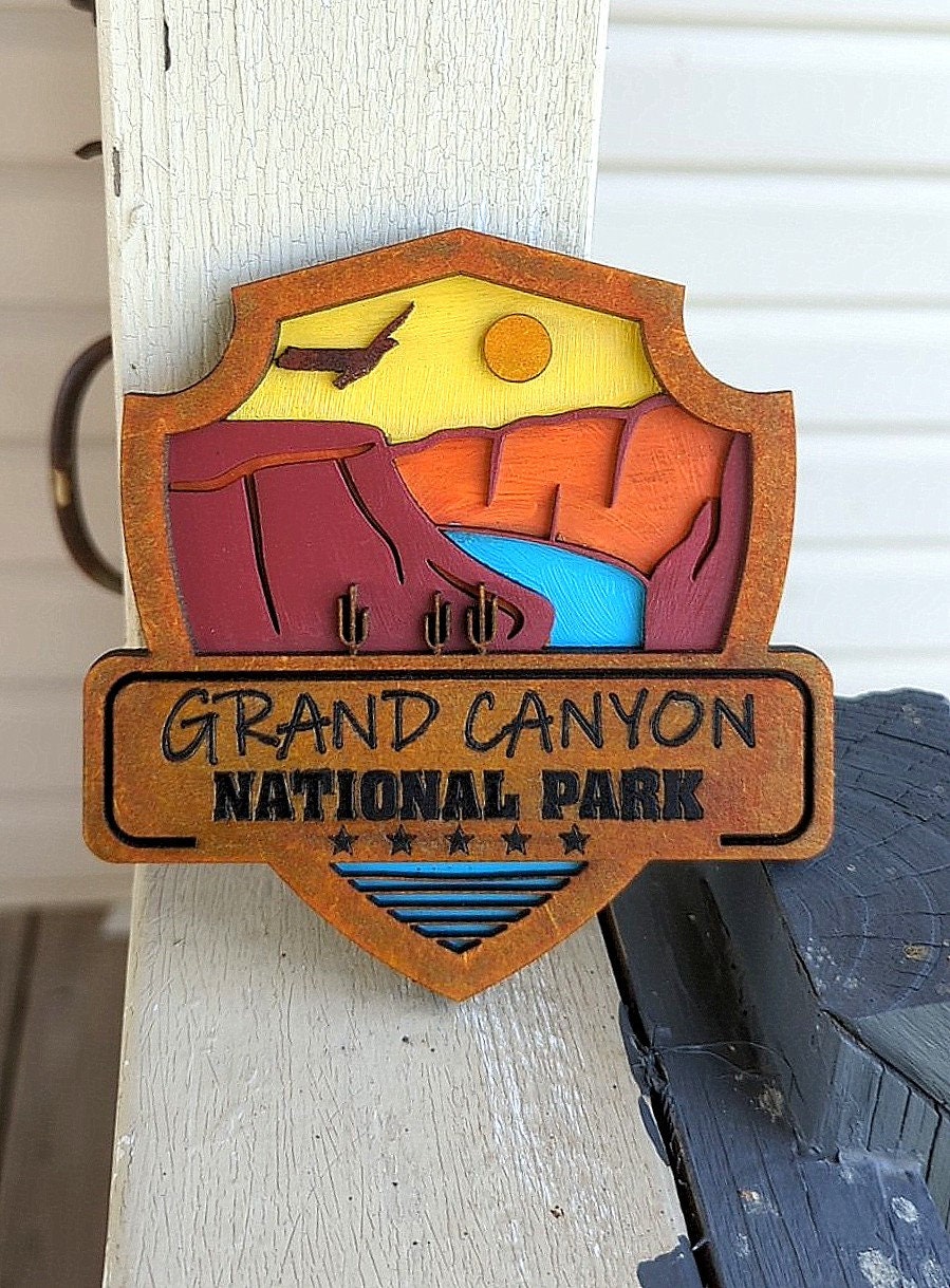 National Park Sign Grand Canyon Multilayer Sign Adventure - Etsy