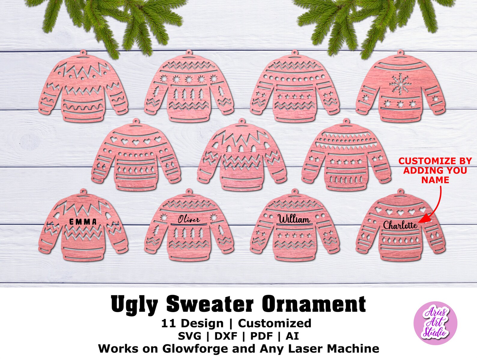 Ugly Christmas Sweater SVG Laser Cut File, Christmas Svg Bundle ...