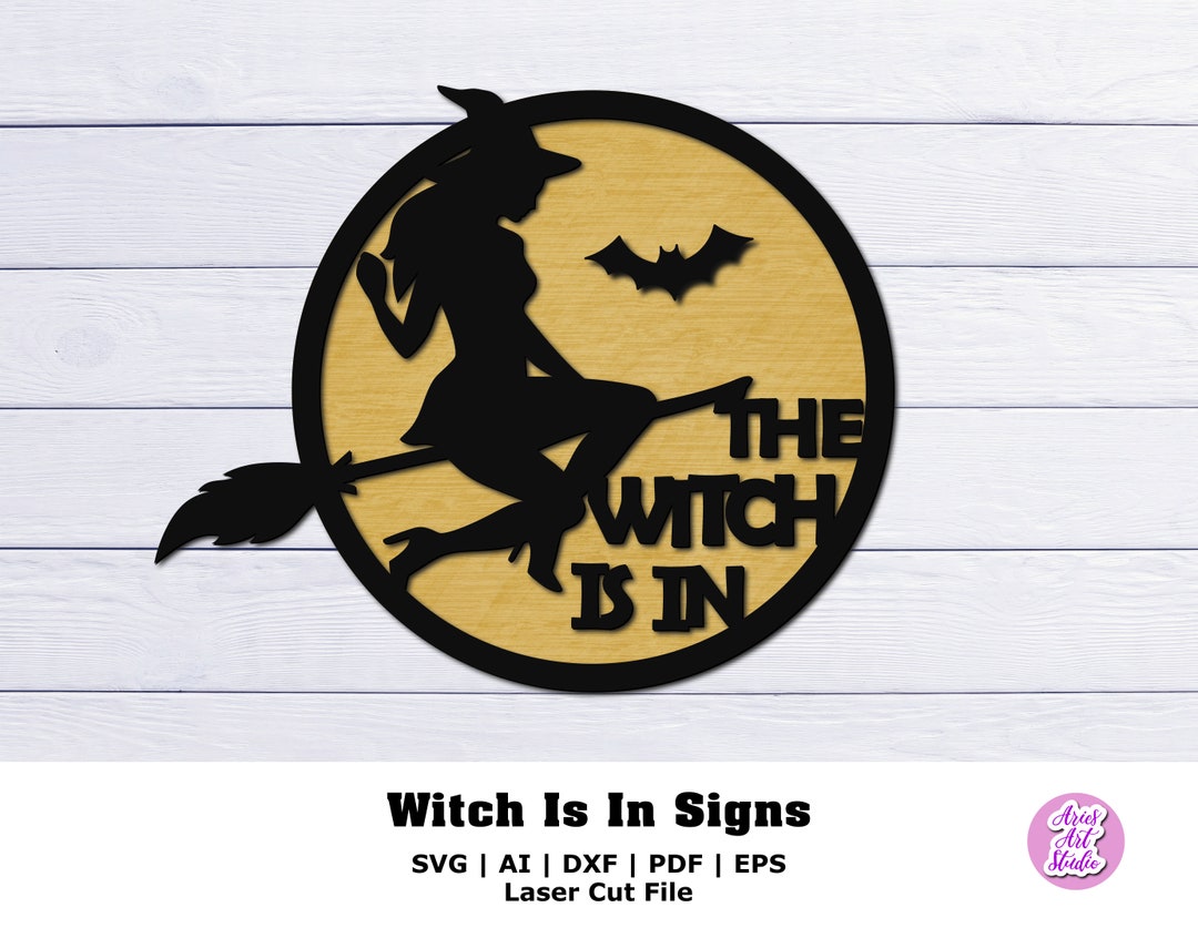 The Witch is in Svg, Halloween Door Sign, Halloween SVG, Halloween ...