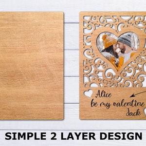 Personalized Valentines Day Gift Photo Frame SVG, Photo Frame With ...