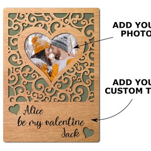 Personalized Valentines Day Gift Photo Frame SVG, Photo Frame With ...