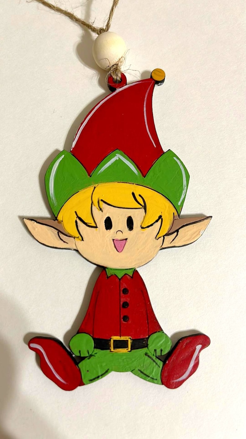 Christmas Elf Ornaments Laser Cut File 7 Different Designs - Etsy