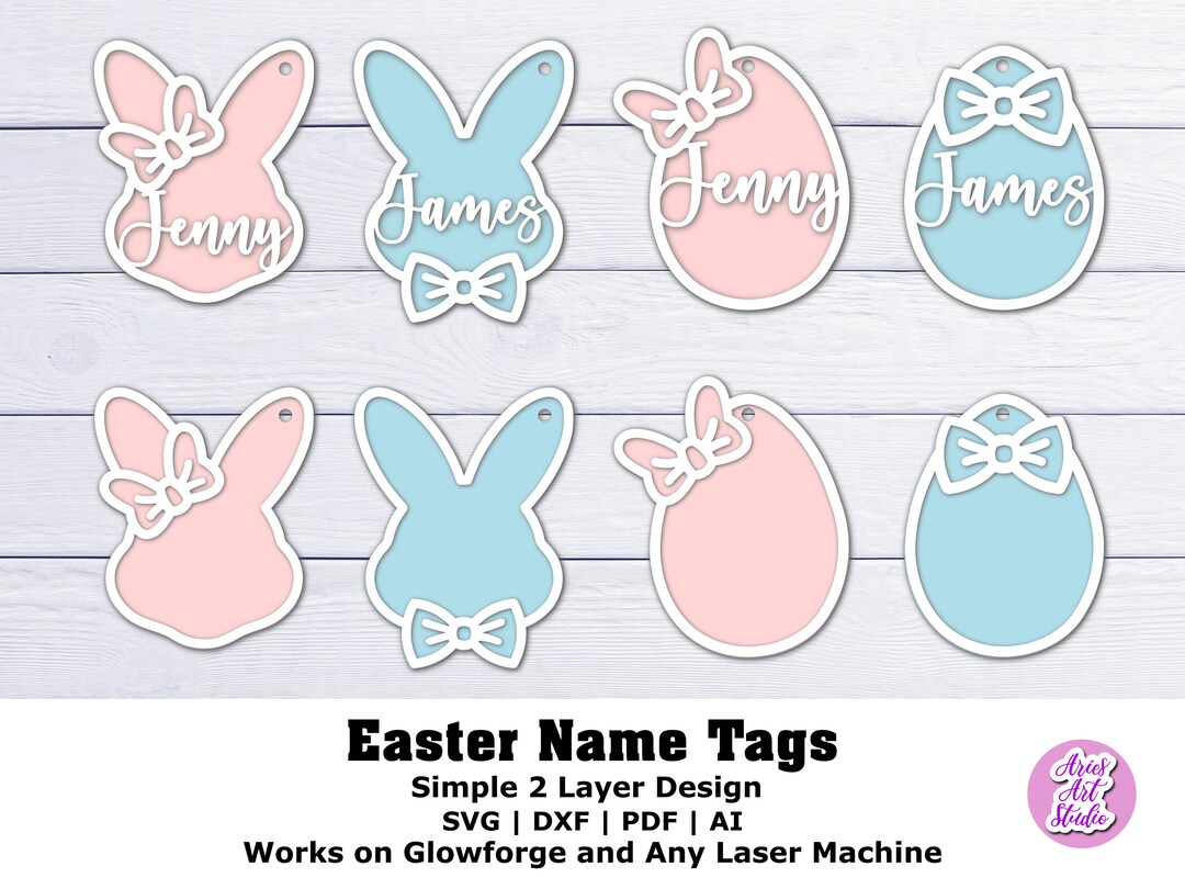 Bunny Basket Tag Svg, Easter Tags Svg, Bunnies Tag Bundle Svg, Easter ...