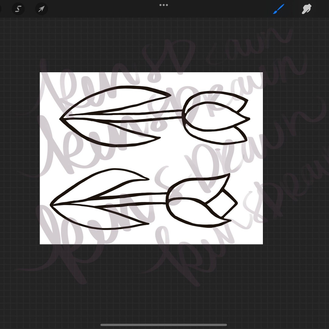 Spring / Easter Coloring Page - Tulips - Etsy