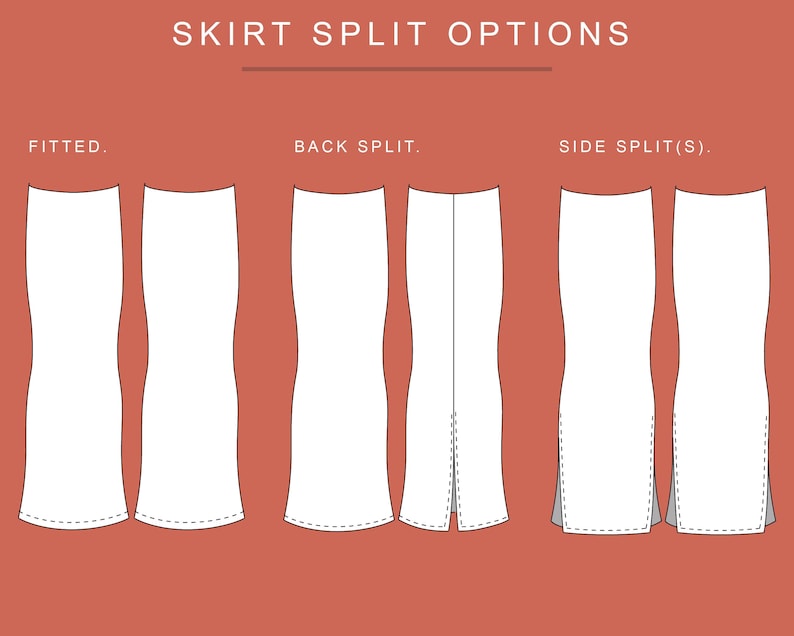 PDF Maxi Skirt Low Rise Sewing Pattern / XS - 2XL / A4, A0 & US Letter ...