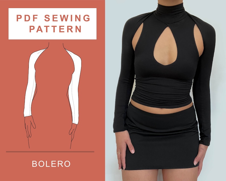 PDF Bolero Sewing Pattern / XS XXL / 6 16 / Bamboo Bolero - Etsy