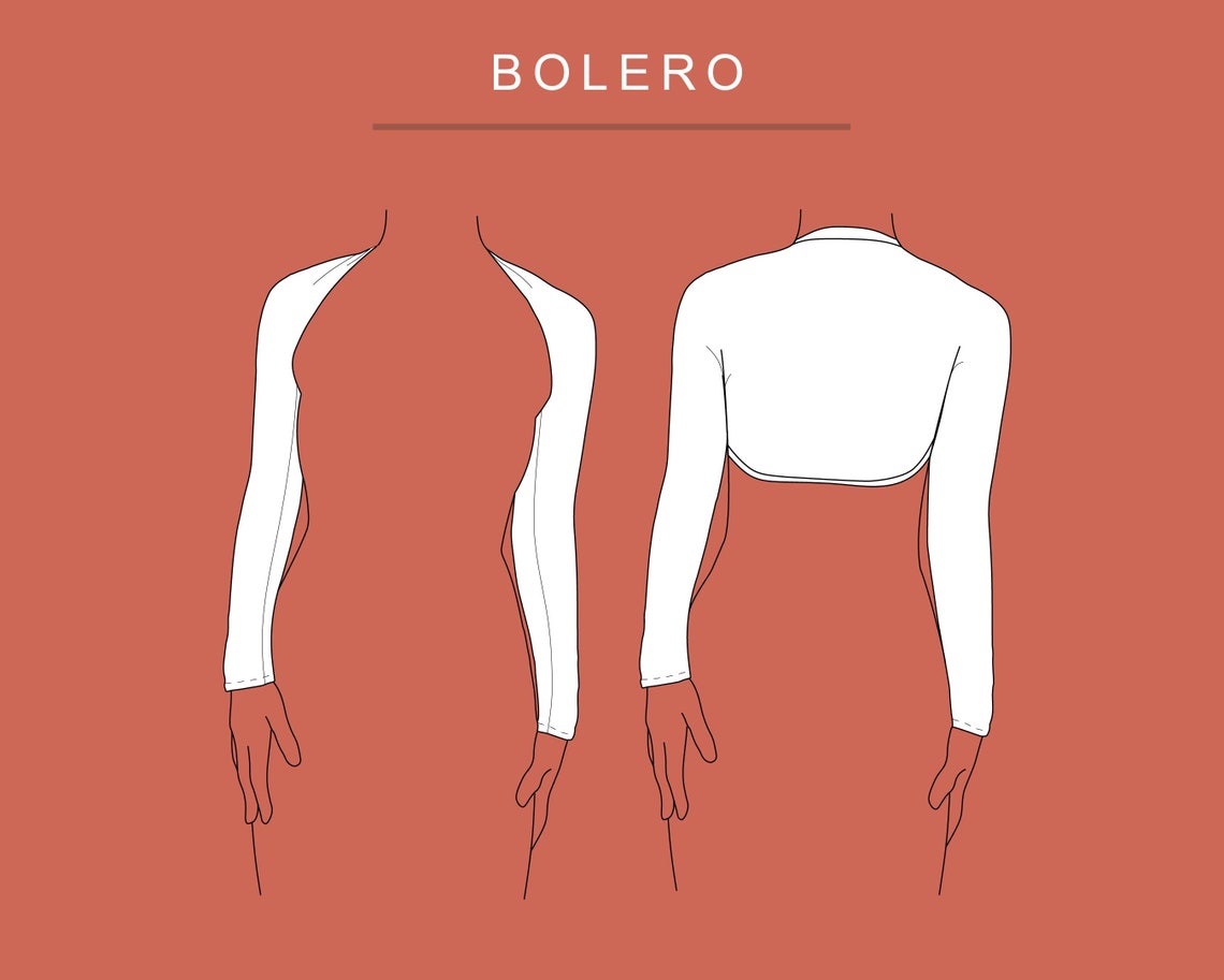 PDF Bolero Sewing Pattern / XS XXL / 6 16 / Bamboo Bolero - Etsy