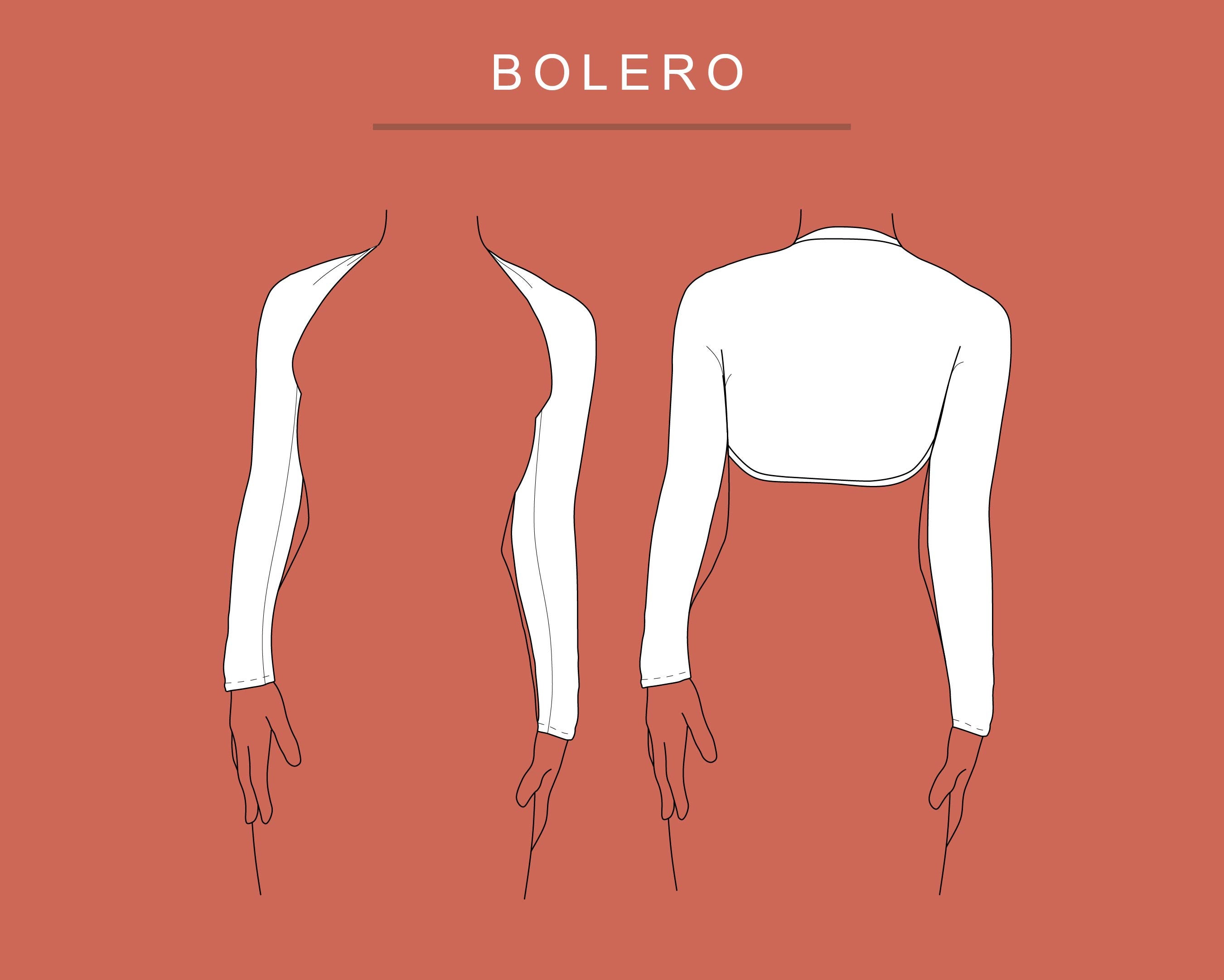PDF Bolero Sewing Pattern / XS XXL / 6 16 / Bamboo Bolero - Etsy