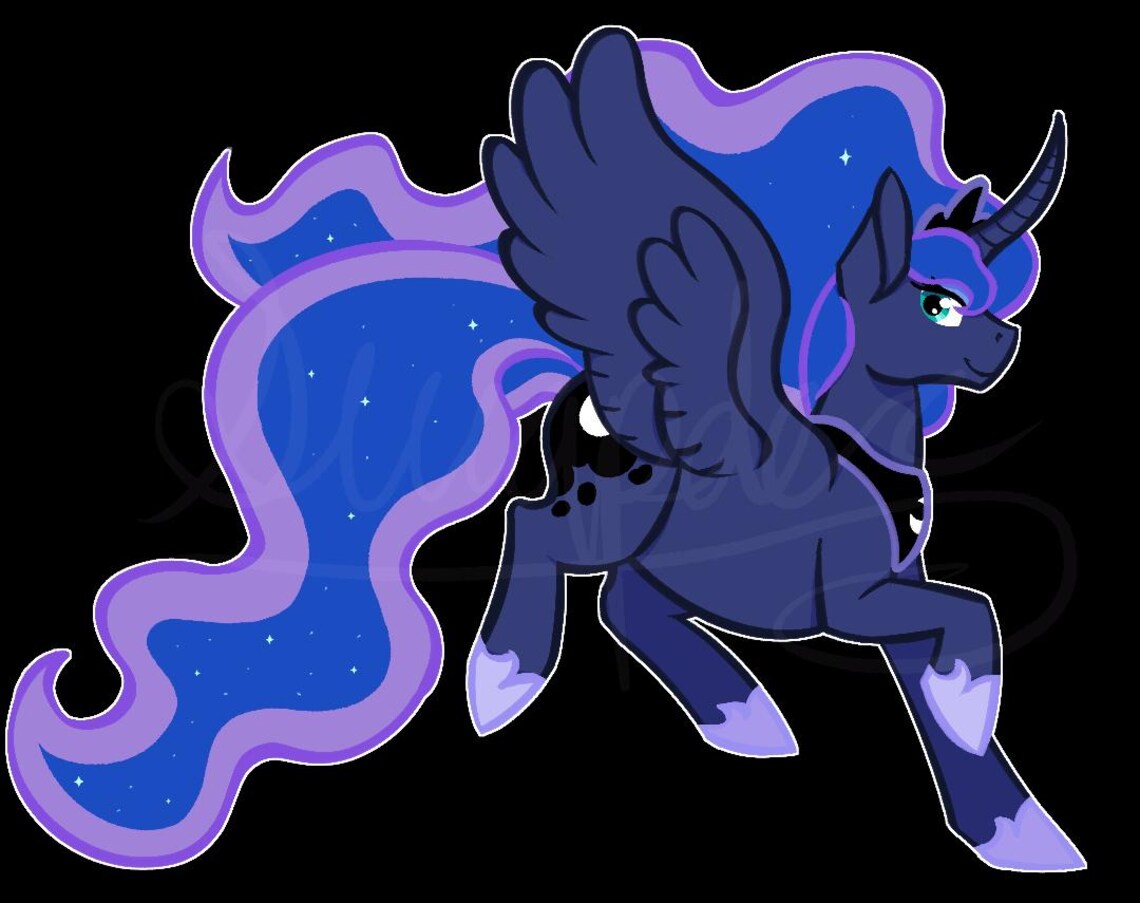 My Little Pony "dreamscape Gallop" MLP Princess Luna Sticker - Etsy