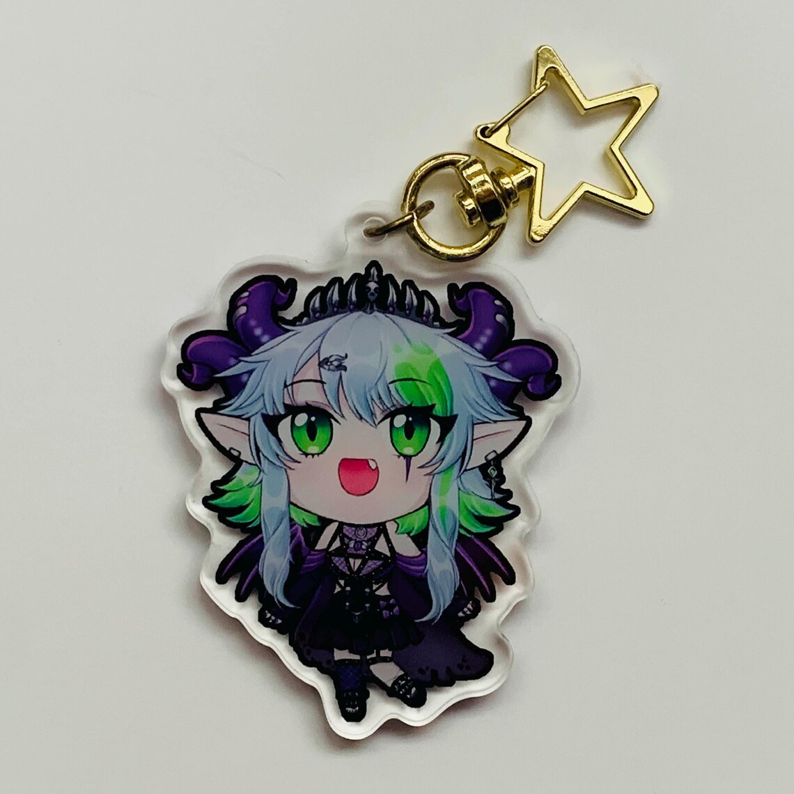 2.5" Vtuber Anime Chibi Double-sided Keychain Bag Charm (gura, Shylily ...
