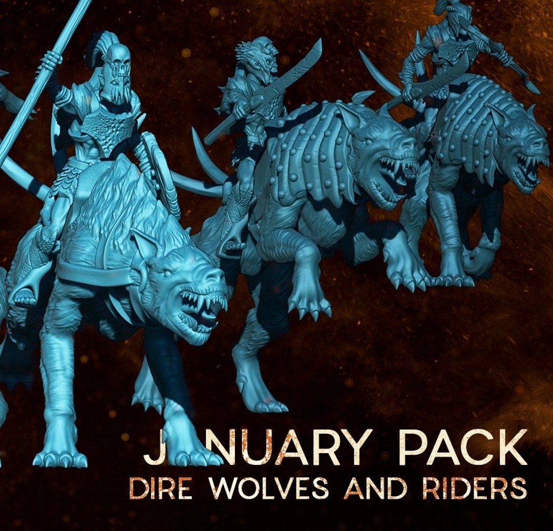 Terror Realm Warg Riders 28mm Miniatures Dnd Minis Fantasy Miniatures ...