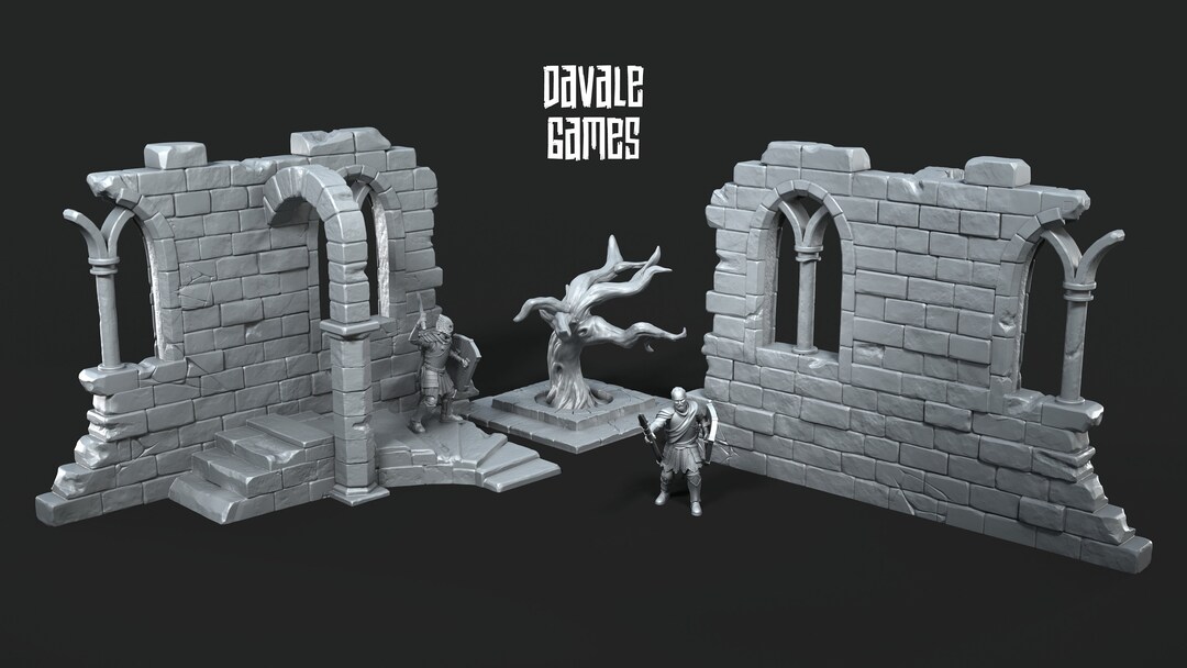 28mm Stone Wall Scatter Terrain: Fantasy Wargaming, D&D - Etsy UK