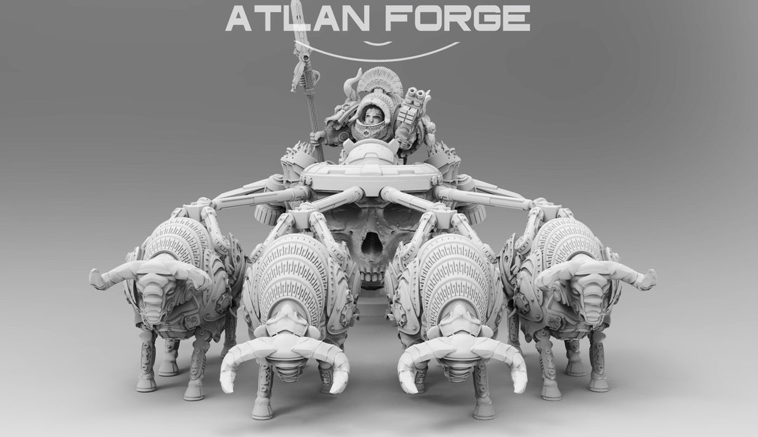 Minoan Chariot Bulls 32mm Wargame Fantasy Miniature Dnd Wargaming ...