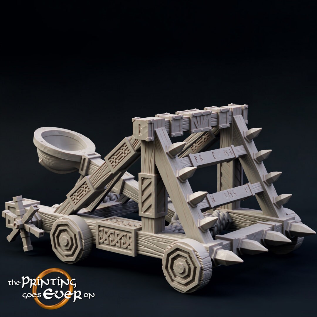 Dwarven Catapult 28mm Miniatures Fantasy Dungeons and Dragons Miniature ...