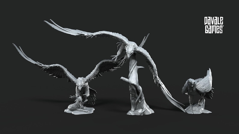 Great Eagles X 3 – 28mm Fantasy Flying Beasts for Tabletop Wargames - Etsy