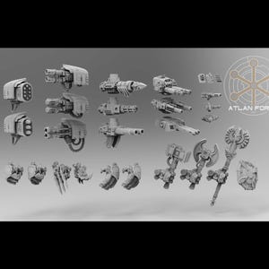 Weapon Pack Primus Class Dreadnoughts 32mm Sci-fi Fantasy Miniature ...