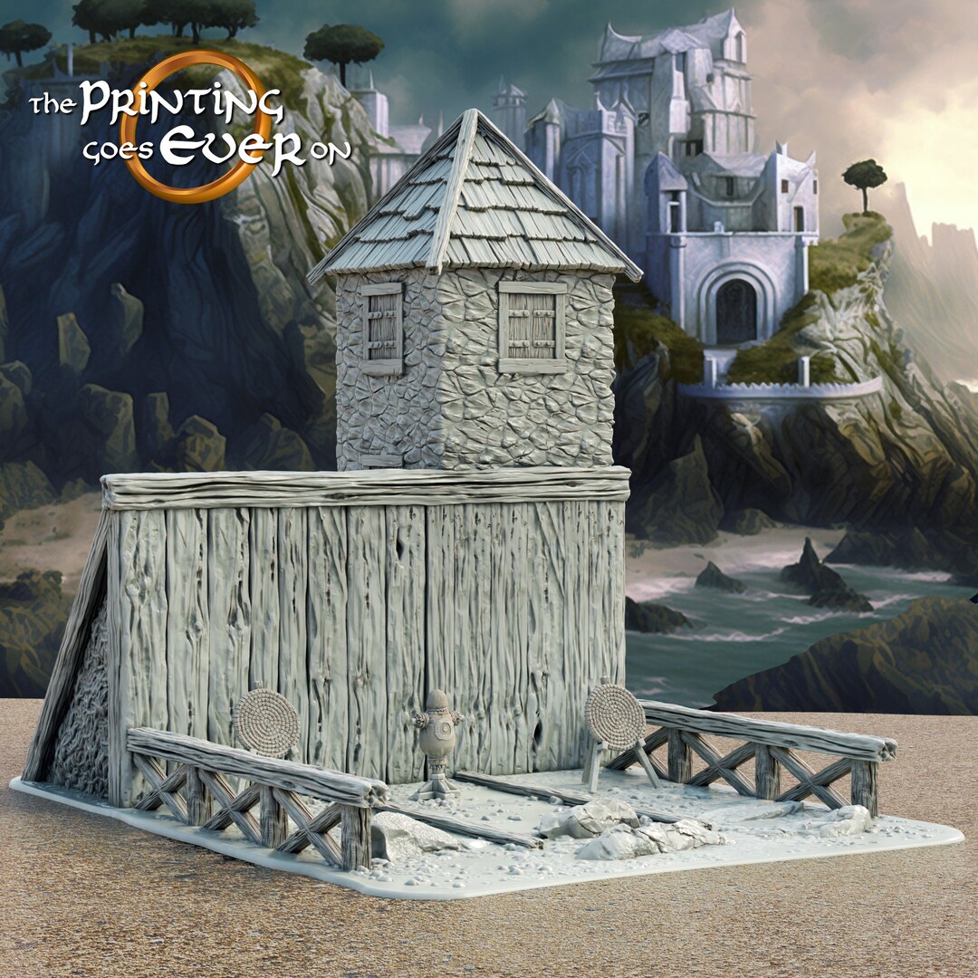 Medieval City Terrain Archery Range 28mm Scatter Terrain Tabletop ...
