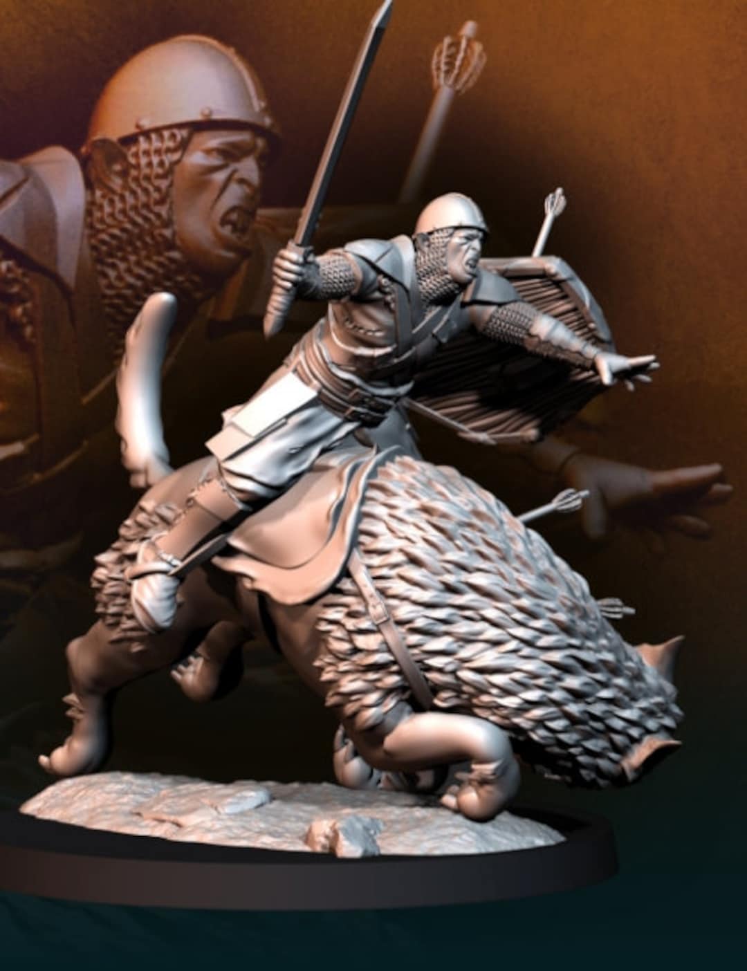 Death Warg Rider 28mm Miniatures Dnd Minis Fantasy Miniatures Dungeons ...