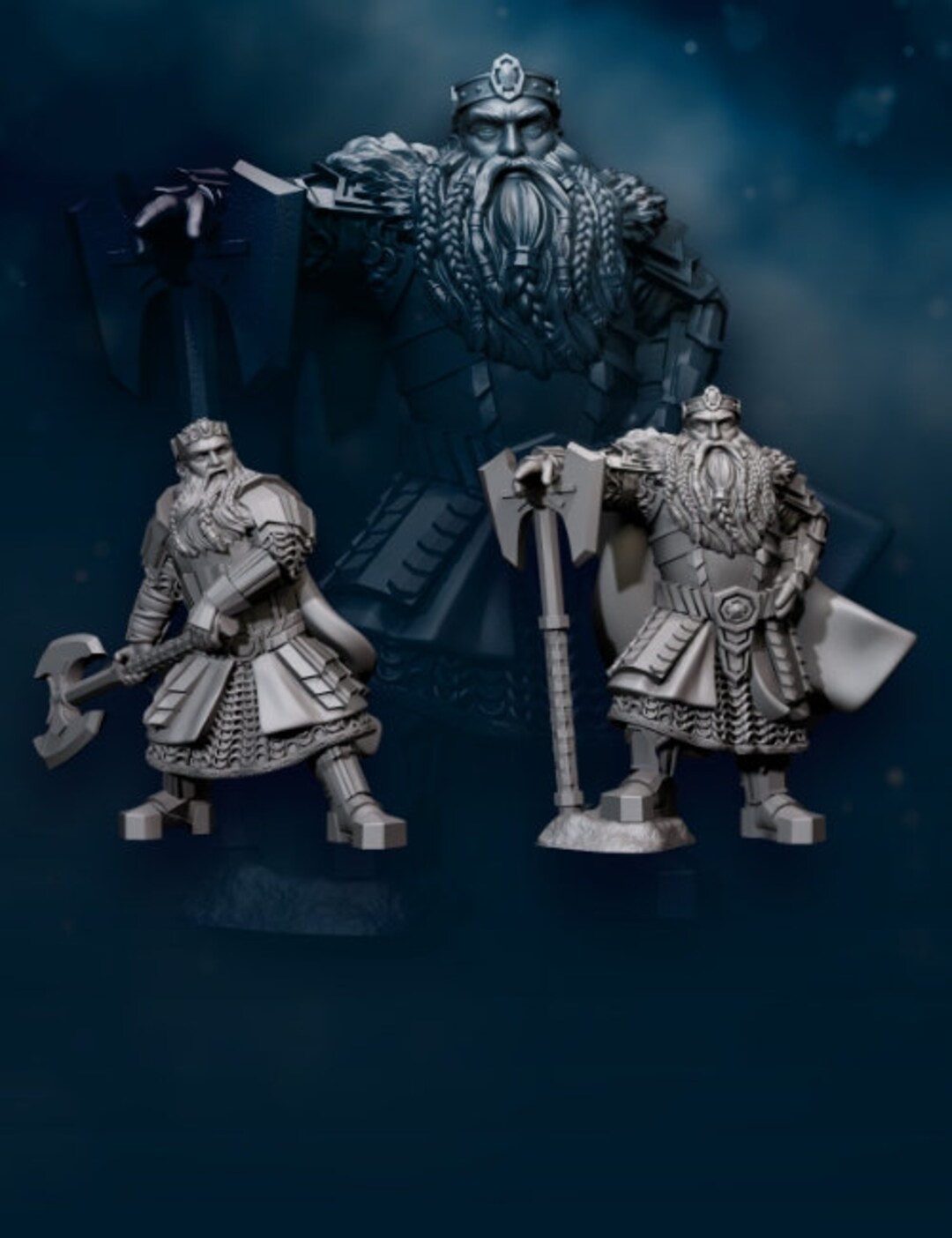 Kalak King of Dwarves 28mm Miniatures Fantasy Dungeons and Dragons ...