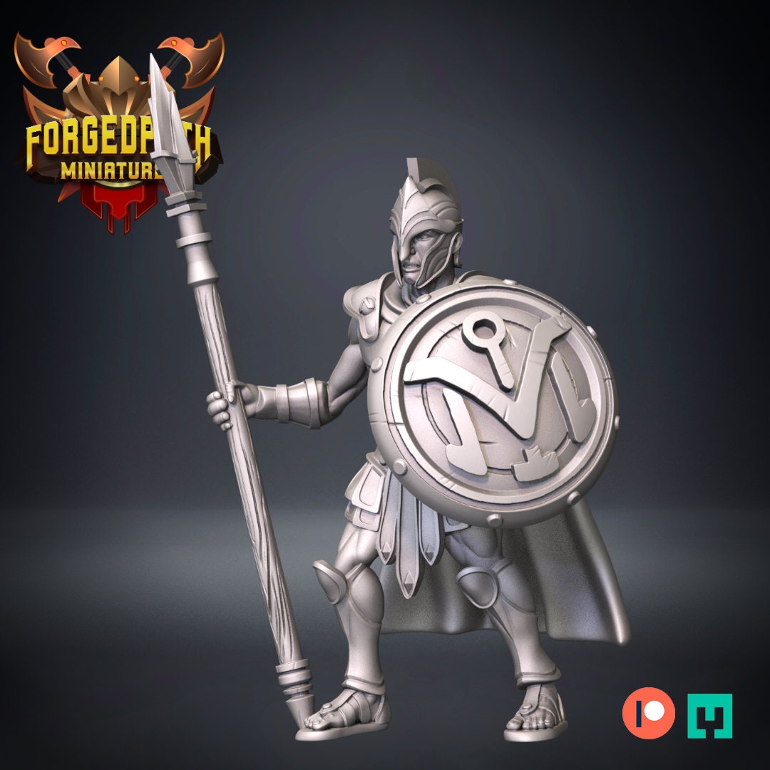 Spartan Miniature Fantasy Warrior Dungeon and Dragons Miniature Fantasy ...
