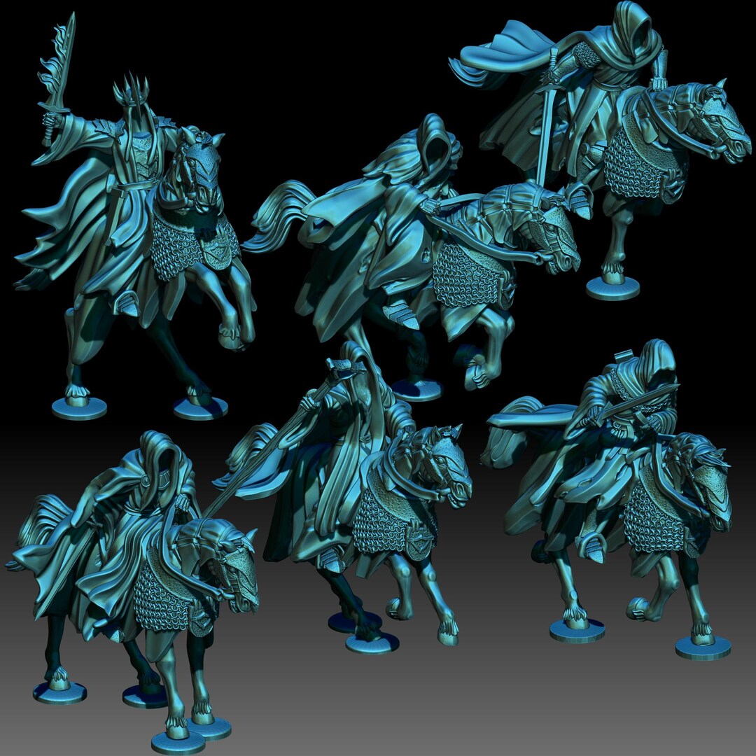Wraith Lords on Horses 28mm Miniatures Dnd Fantasy Miniatures Dungeons ...