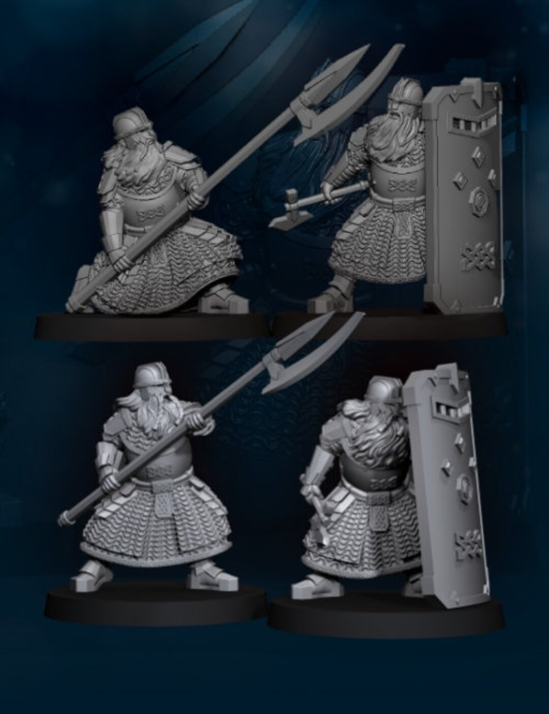 Kalak Dwarf Guard Vault Team 28mm Miniatures Fantasy Dungeons and ...